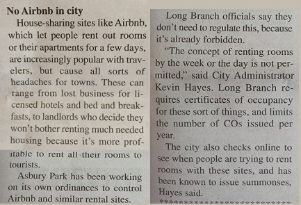 link news airbnb rentals disallowed in long branch city asbury
